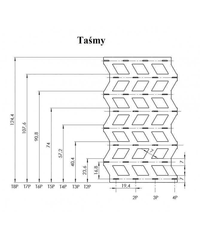 Taśma T2P do ogniw 18650